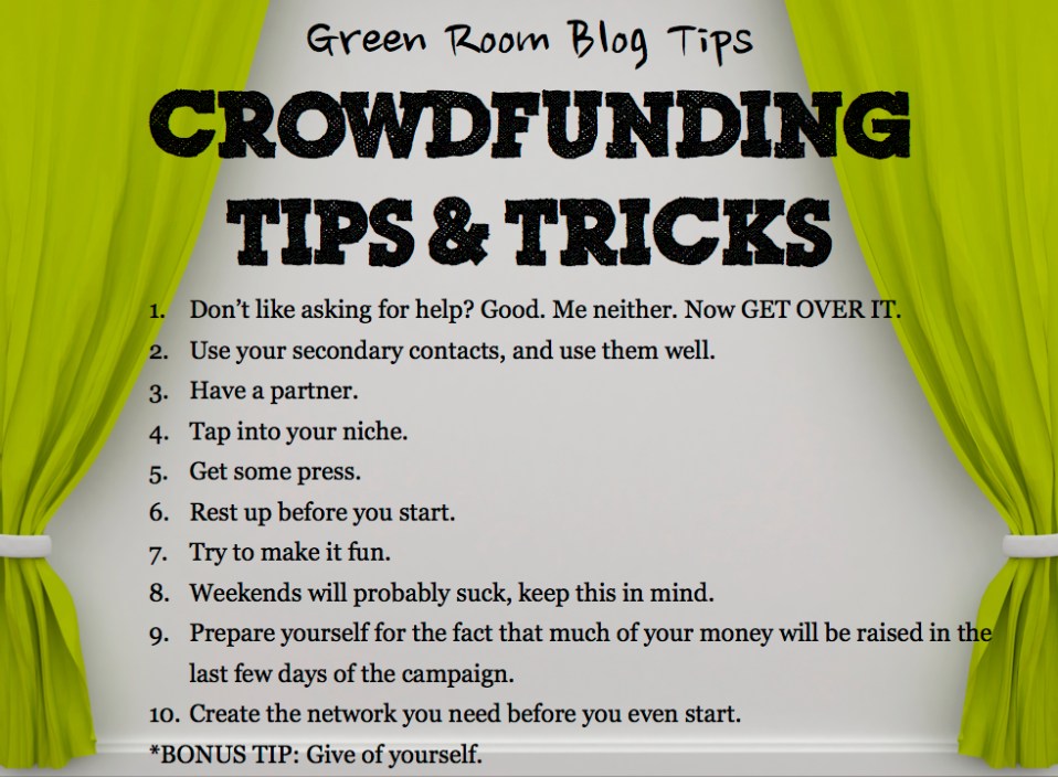 Actor-Producer Chronicles: Crowdfunding Tips for Theatre Producers ...